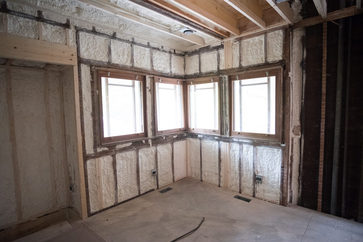 Spray foam insulation and chimney repointing – Carnsland